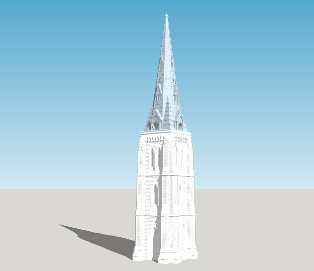 STL File for 3D Printer - Steeple of CHUM Hospital in Montréal - Etsy