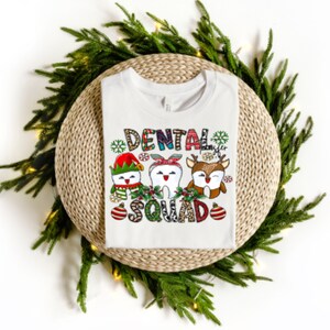 Dental Squad Christmas Holiday Sublimation Transfer Elf and Reindeer ...