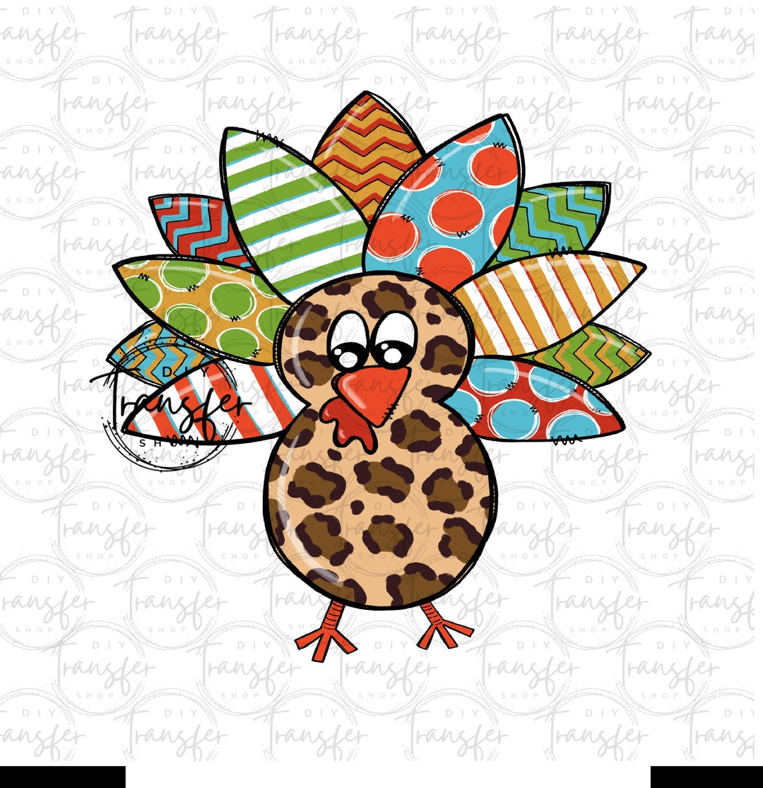 Cute Boy Turkey Sublimation Transfer Thanksgiving Fall Transfer for T ...
