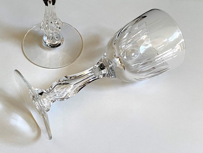 Tiffin Franciscan Crystal Wine Glasses, Set of 2, Chalice Pattern With ...