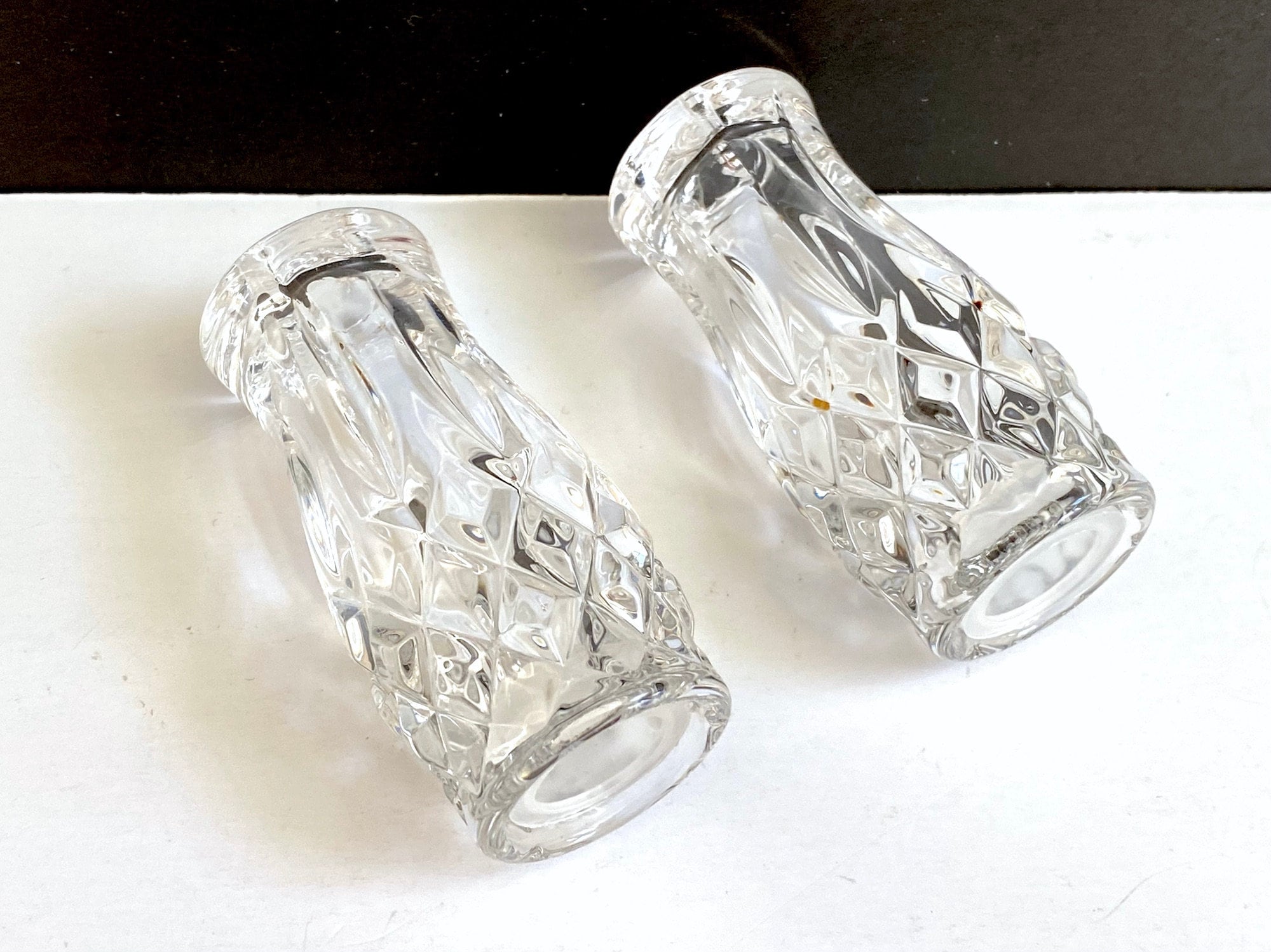 Gorham King Edward Crystal Stoppered Shakers, Set of 2, 3 Holes ...