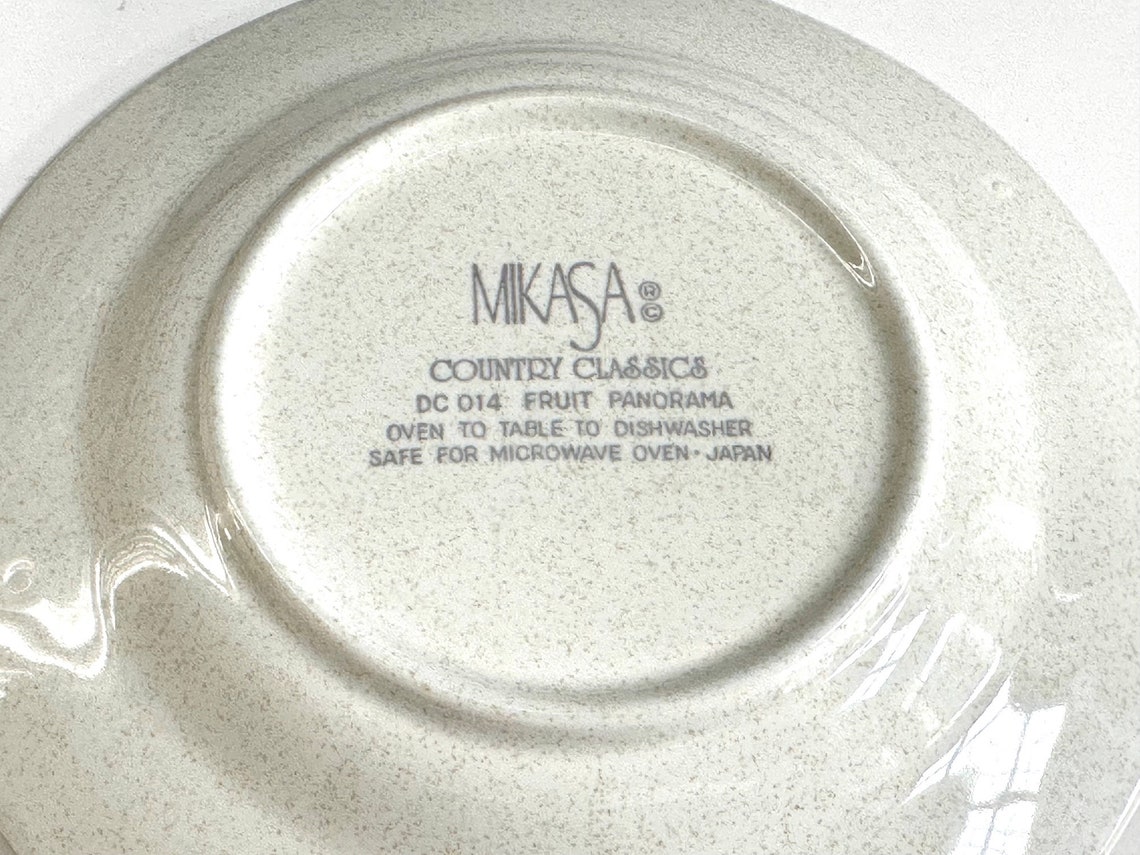 Mikasa Fruit Panorama Bread Plates, Set of 6, Country Classics, Fruit ...