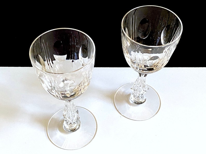 Tiffin Franciscan Crystal Wine Glasses, Set of 2, Chalice Pattern With ...