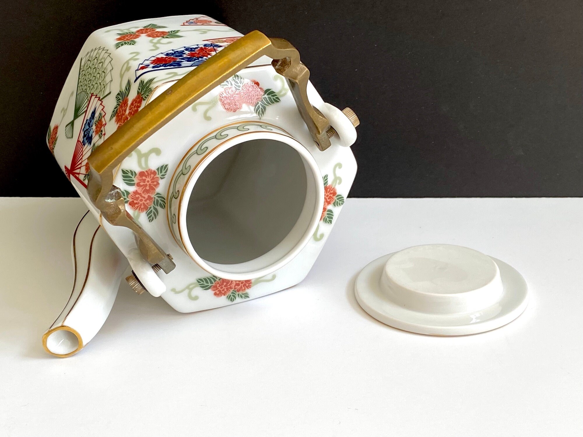 Sigma Mikado Teapot, 5 Cups, Blue Birds & Butterflies, Rust Flowers ...