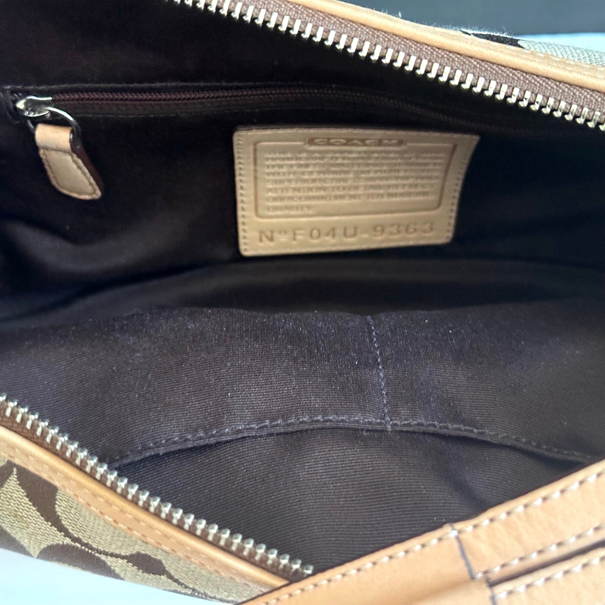 Coach Signature Tan Shoulder Bag, Fabric, Leather & Leather Tassel ...