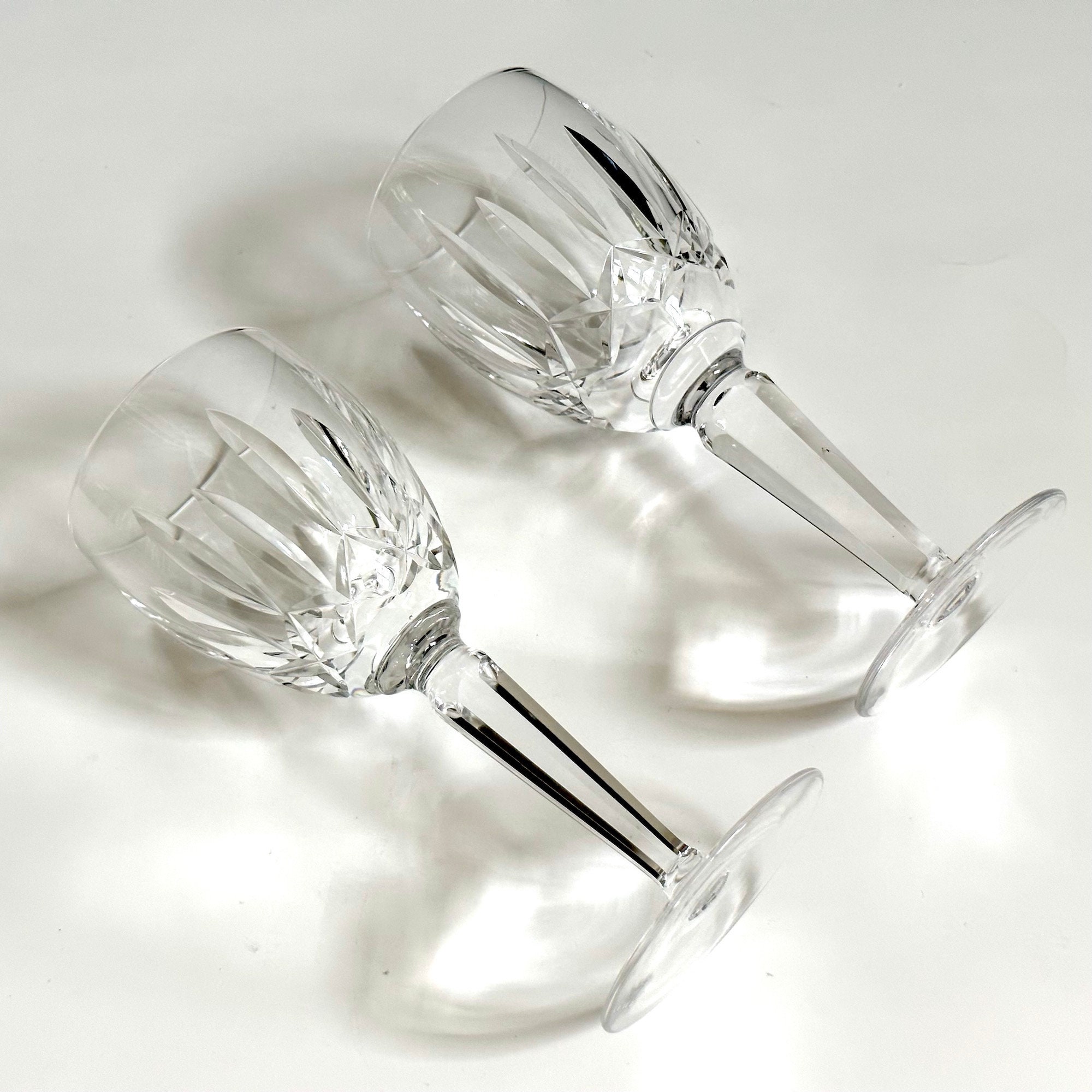 Set of 2, Waterford Crystal Wine Glasses, Kildare Pattern, Claret Wine ...