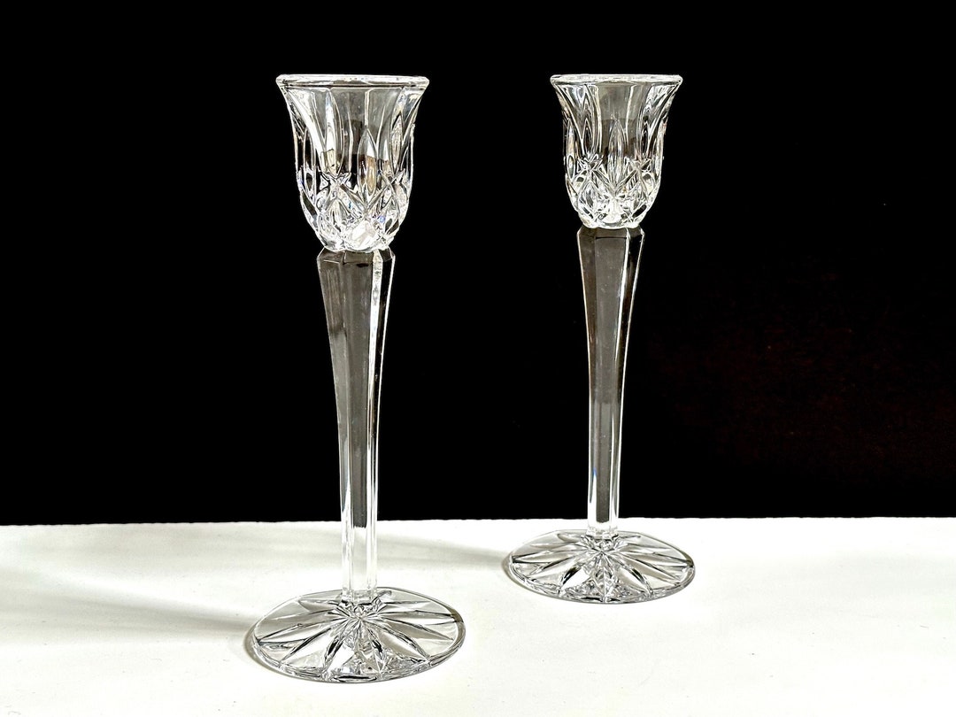 Gorham Lady Anne Crystal 8" Candlestick Holders - Set of 2 - Etsy