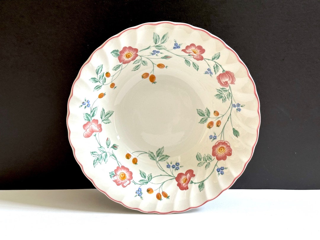 Floral Vegetable Serving Bowl, Swirled Rim: Briar Rose by Churchill ...
