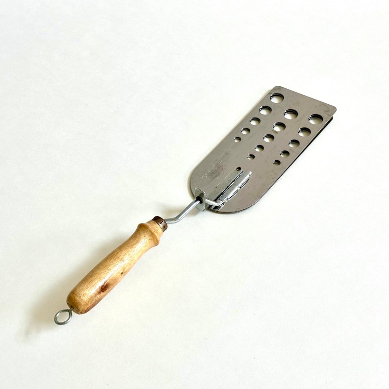 Hoan Stainless Steel Triple Blade Spatula With Wood Handle, Perforated ...