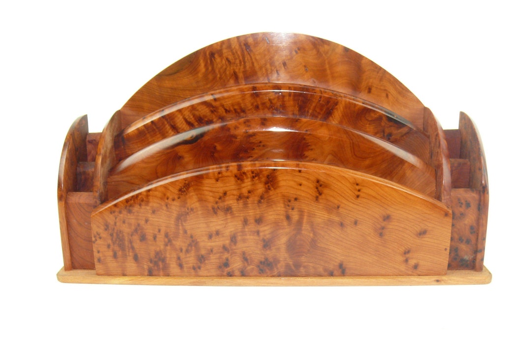 Letter Stand Envelope Holder Office Desk Utensil Wood - Etsy