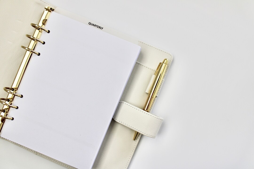 A5 Quarterly Frosted Top Tab Divider - Etsy