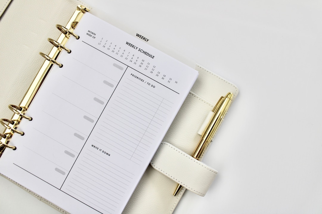 Weekly Top Tab Divider A5 Planner Daily Organizer Insert Planner ...