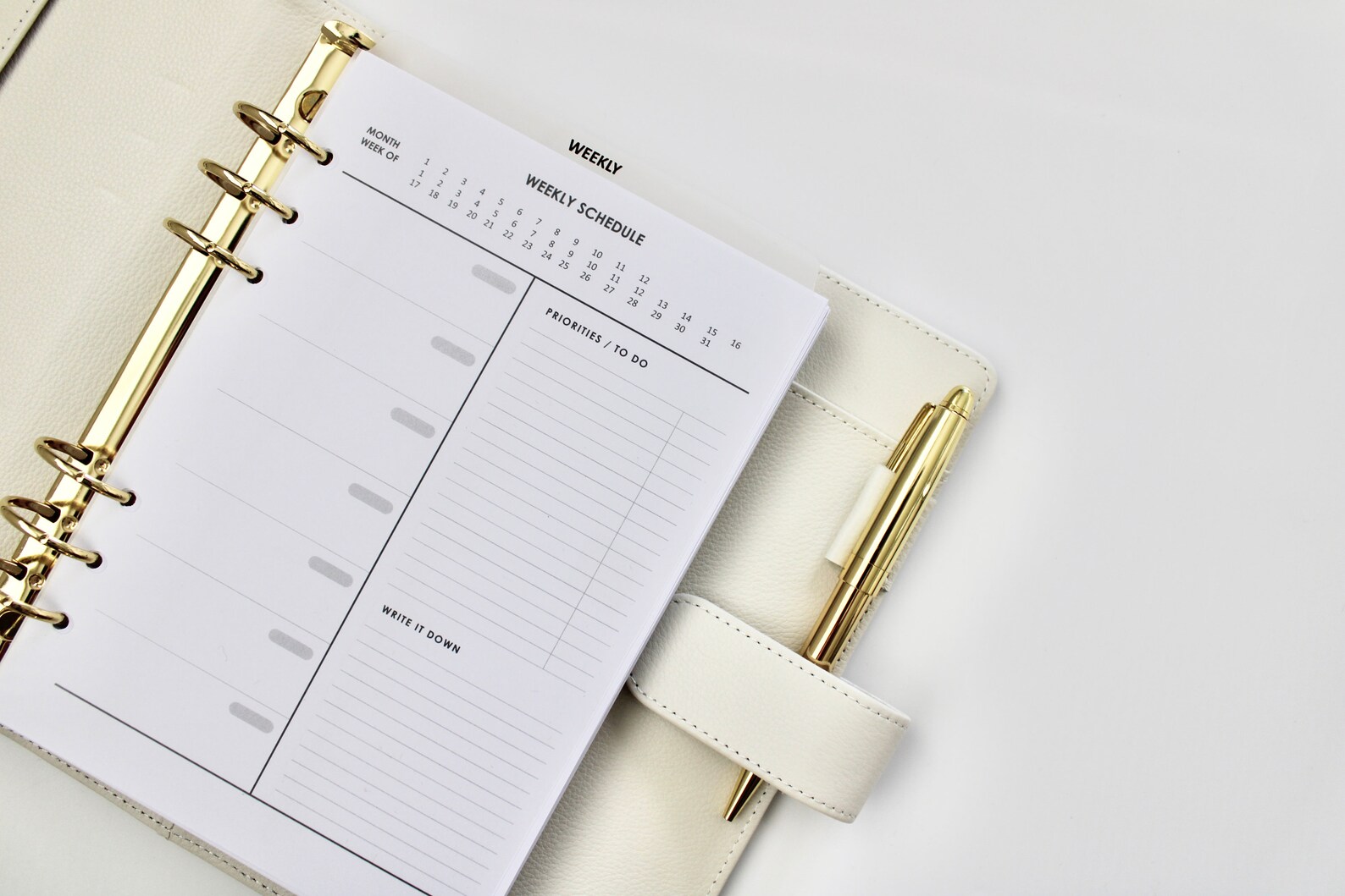 Weekly Top Tab Divider A5 Planner Daily Organizer Insert Planner ...