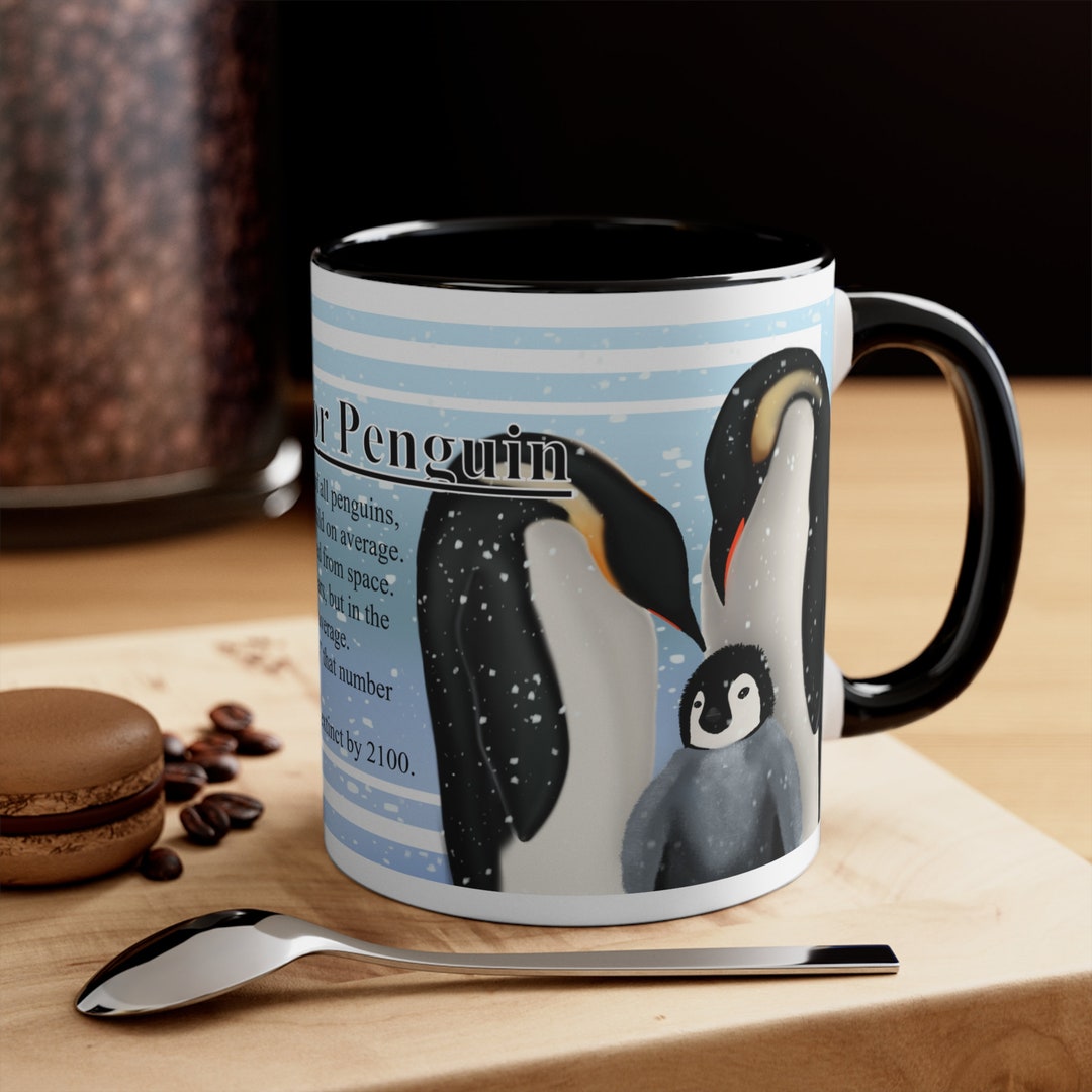 Emperor Penguin Fun Fact Accent Coffee Mug, 11oz - Etsy