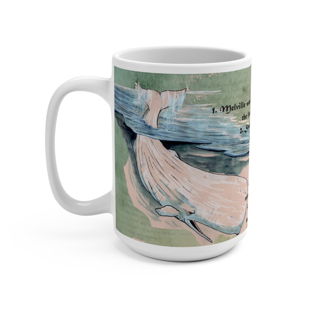 15oz. Moby Dick Fun Fact Mug - Etsy