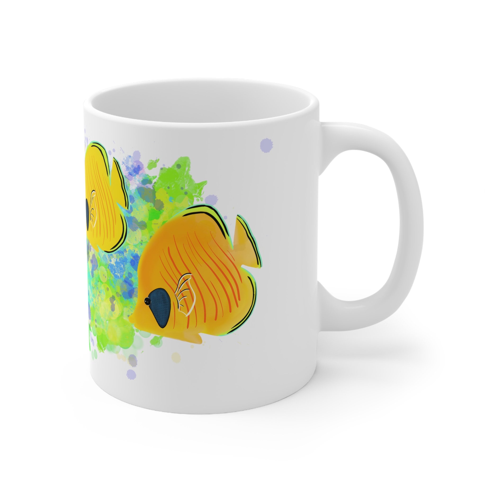 Colorful Abstract Blue-cheek Butterfly Fish Ceramic Mug 11oz ' - Etsy