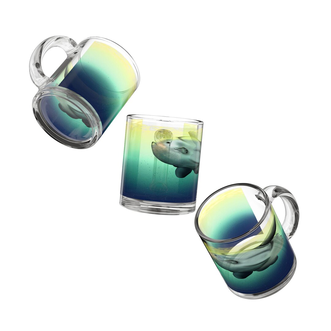 Ocean Sunfish Glass Mug, 10oz - Ideal for Nature Enthusiasts, Ocean ...