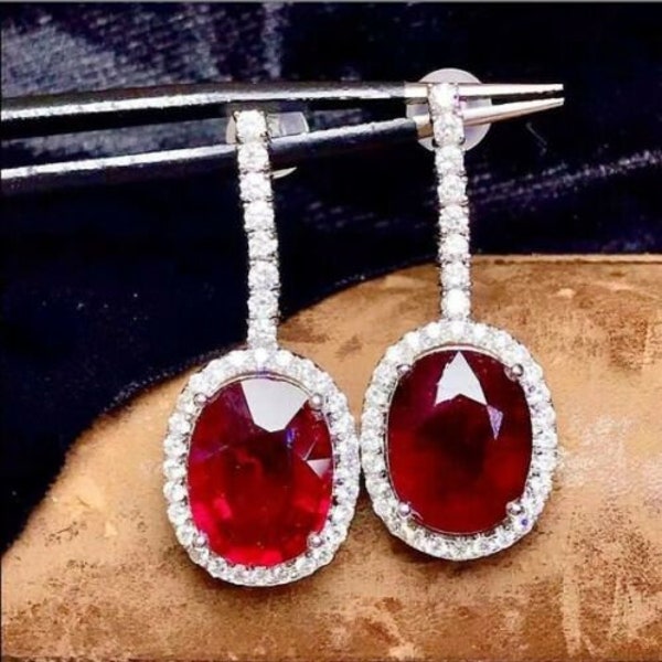 Ruby Drop Earrings - Etsy