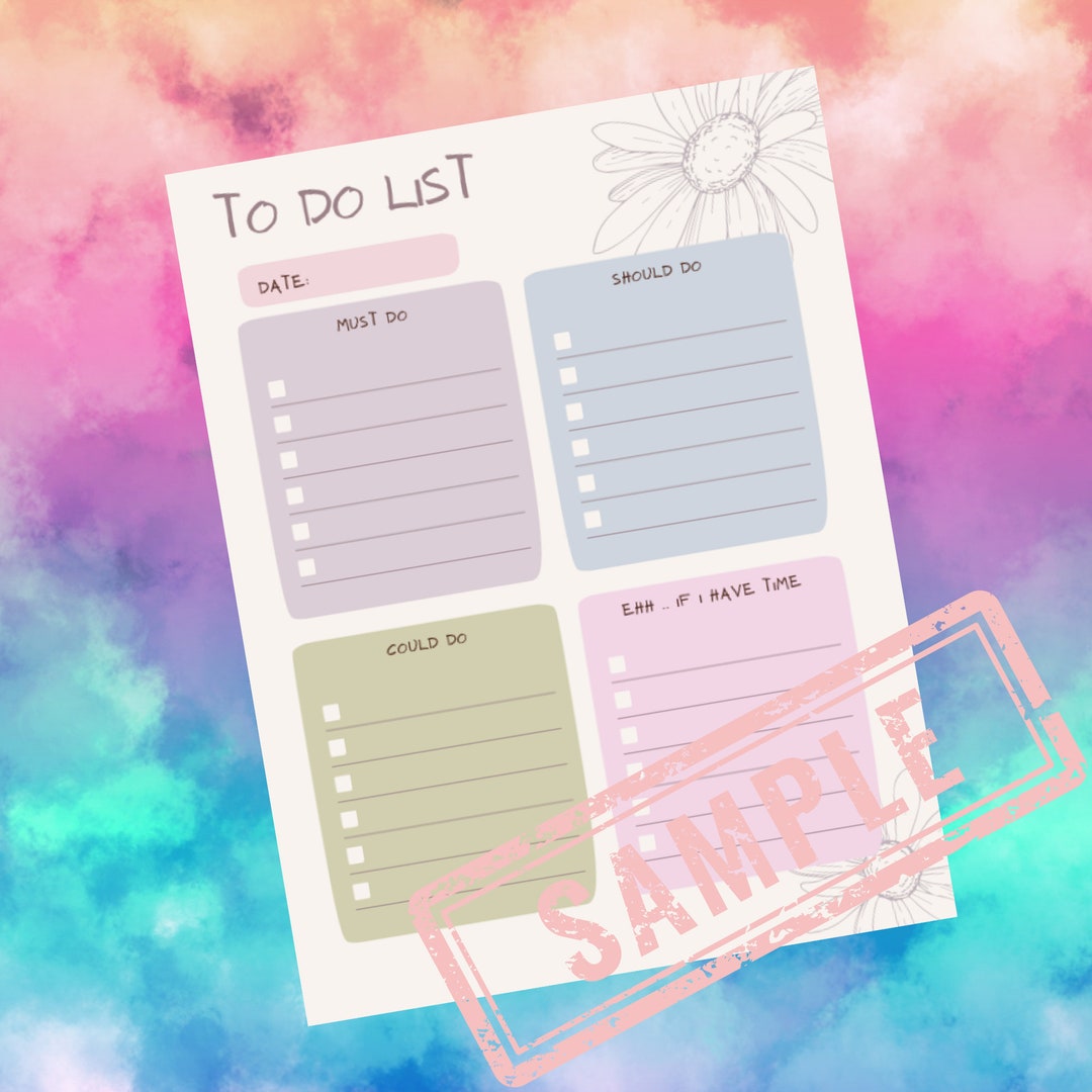 Ehh... If I Have Time to Do List Printable Editable Task Organizer PDF ...