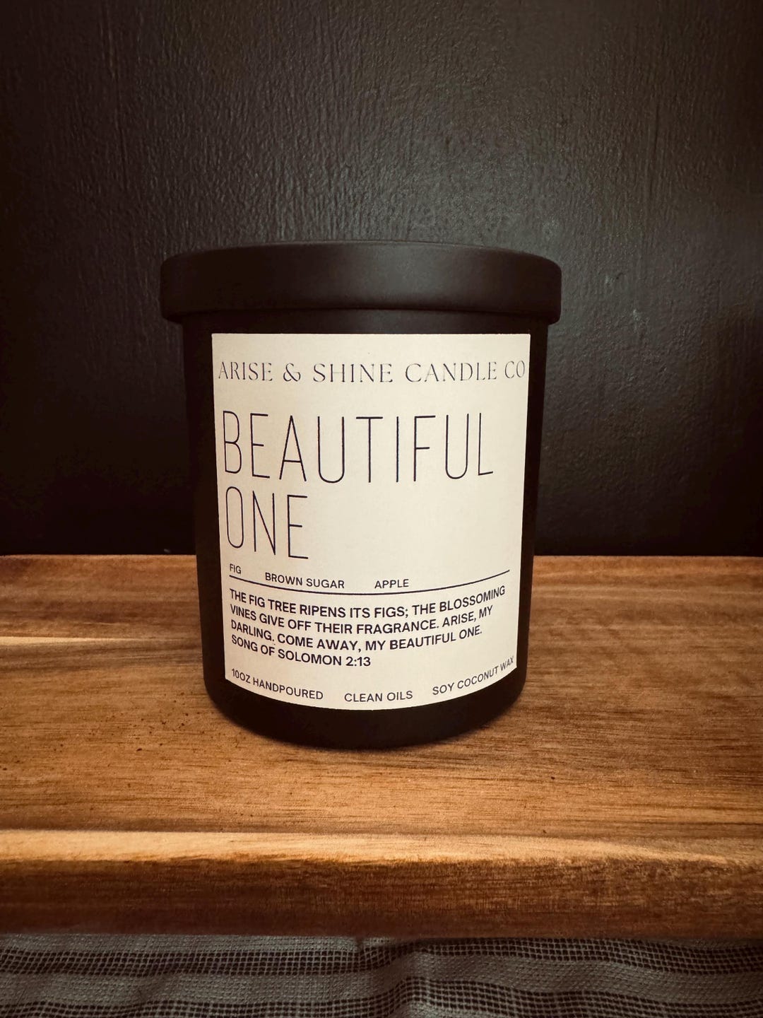 BEAUTIFUL ONE/ Sweet Brown Sugar Fig and Apple / Valentines Day Candle ...