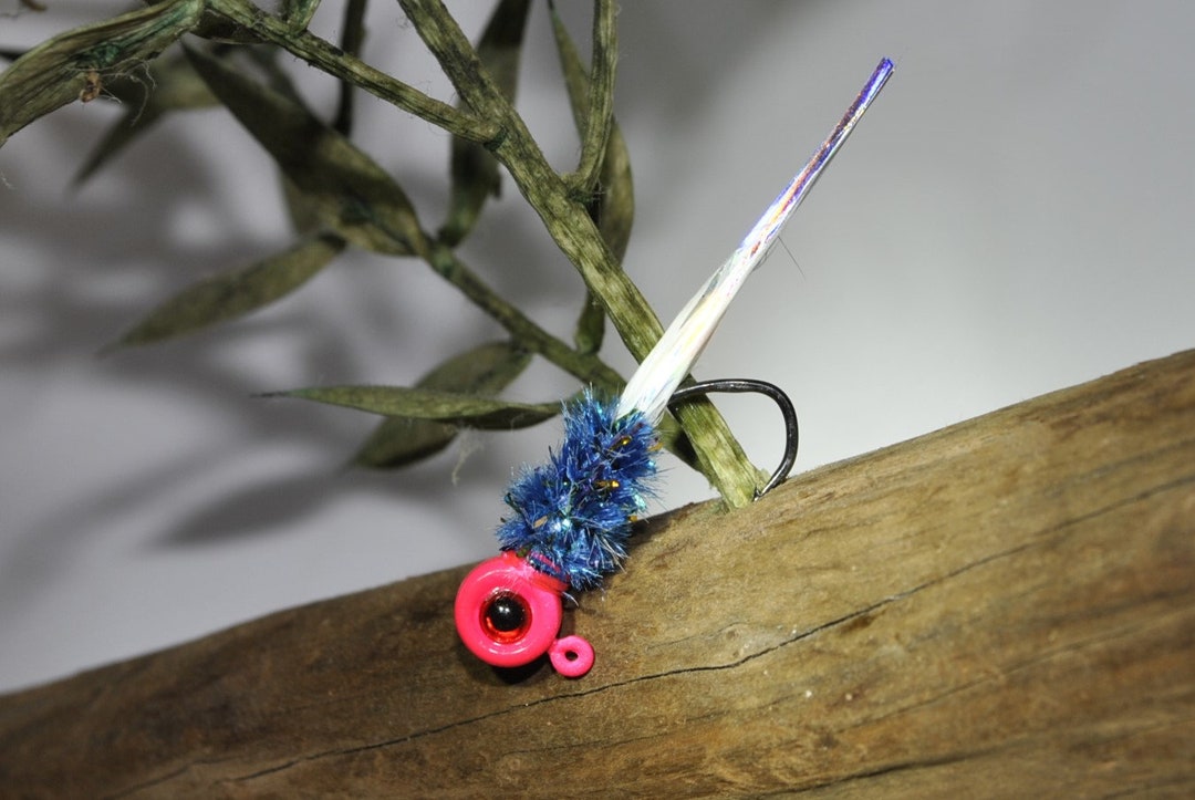 Cotton Candy Hand Tied Crappie Hair Jigs 4 Pack - Etsy