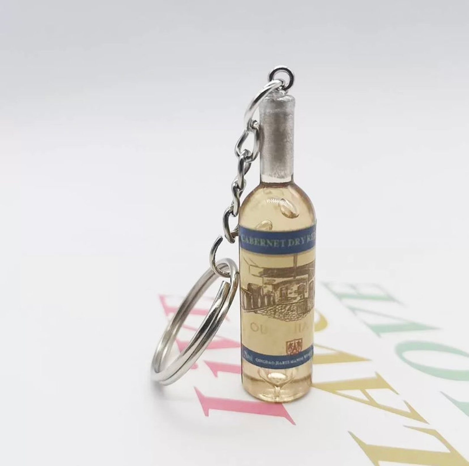 Custom Wine Bottle Resin Keychain for Small Gifts - Etsy