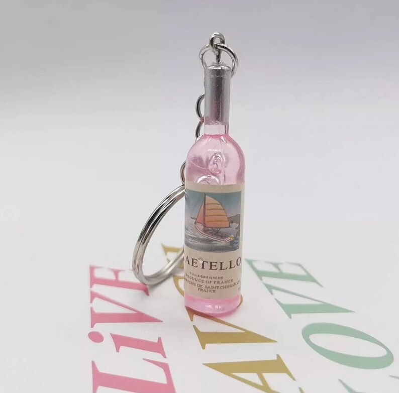 Custom Wine Bottle Resin Keychain for Small Gifts - Etsy