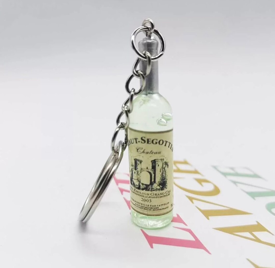 Custom Wine Bottle Resin Keychain for Small Gifts - Etsy