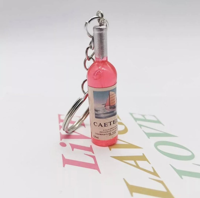 Custom Wine Bottle Resin Keychain for Small Gifts - Etsy