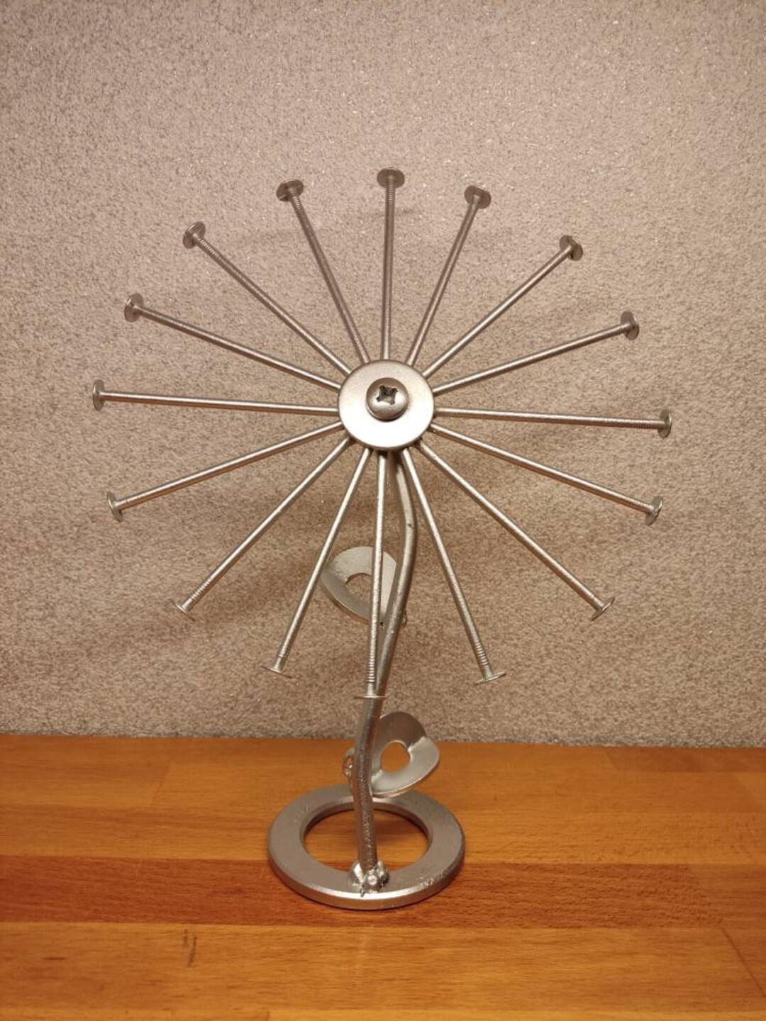 Welded Flower Out of Steel Nails, Handmade - Etsy