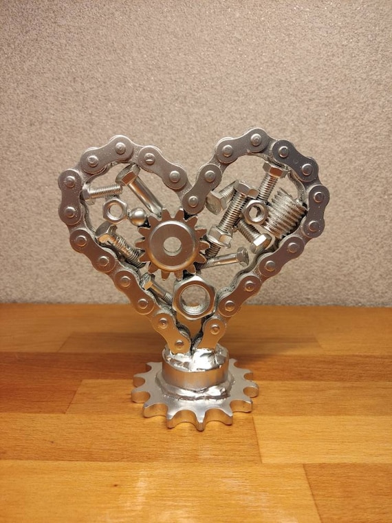 Handcrafted Welded Heart Out of a Chain - Etsy