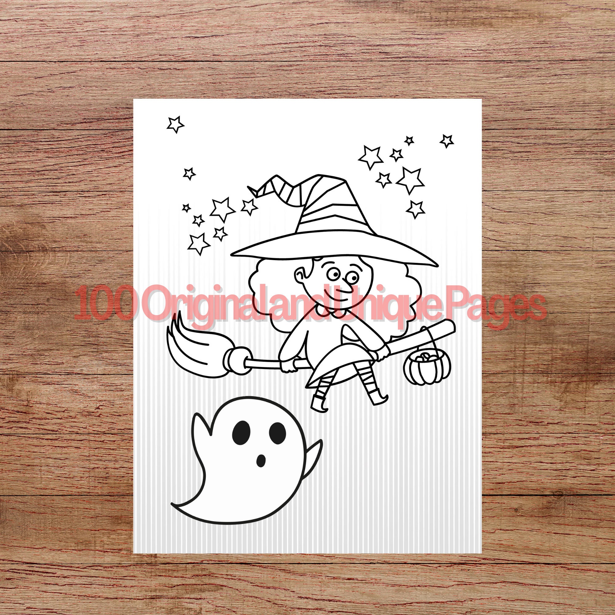100 Halloween Coloring Pages for Kids : Coloring Book for Toddlers ...