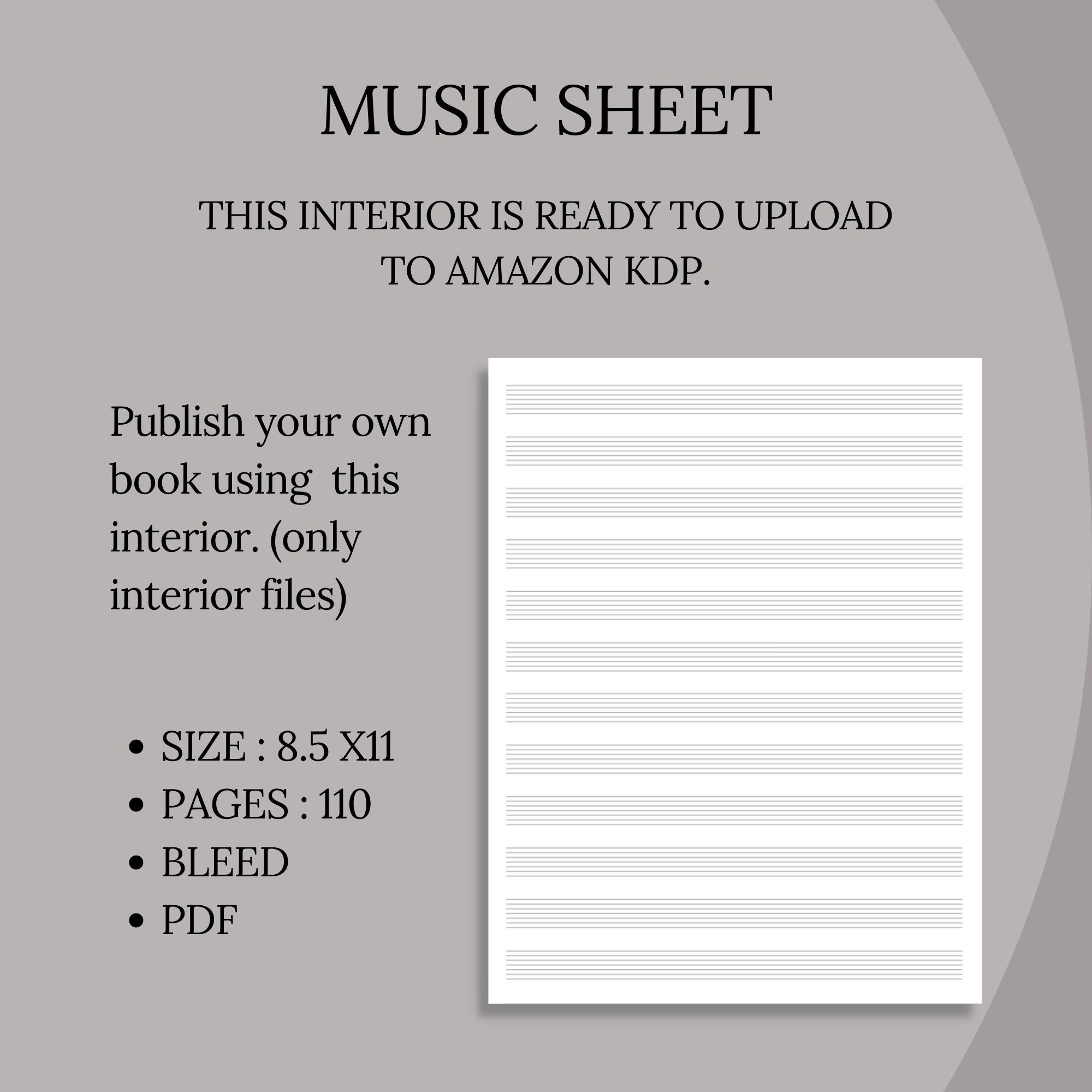 10 Amazon KDP Interior Bundle Templates for Journal & Notebook, 8.5x11 ...