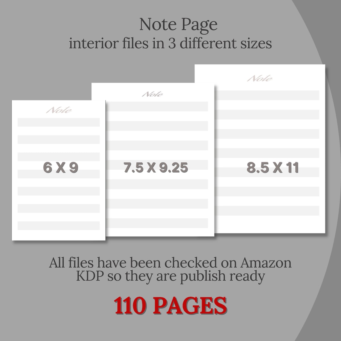 9 Amazon KDP Interiors Bundle Templates for Journal & Notebook, 3 ...