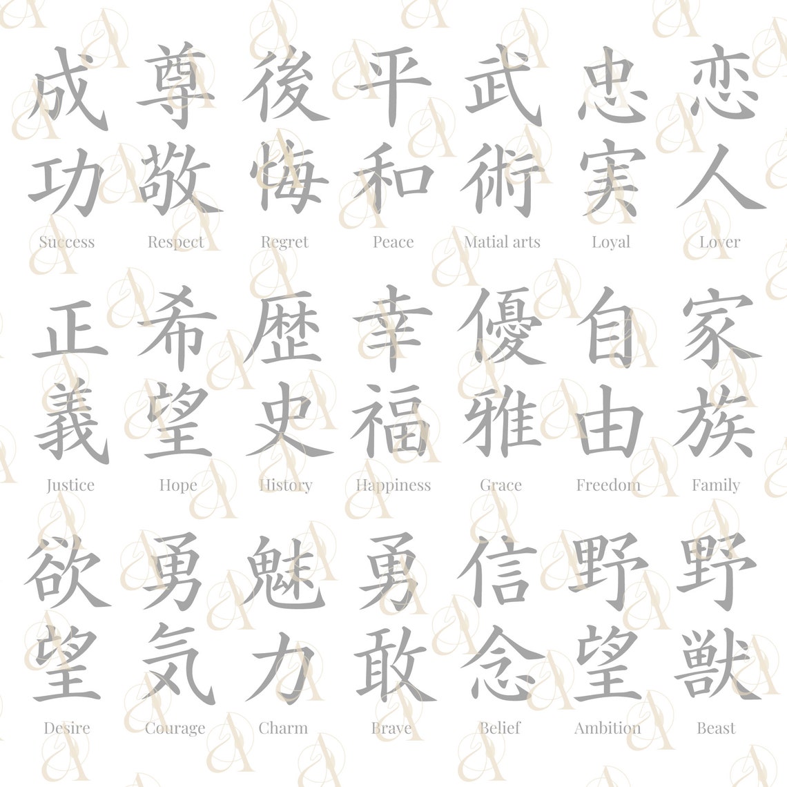 Japanese Word SVG Bundle Ninja Kanji Symbols PNG King Kanji - Etsy