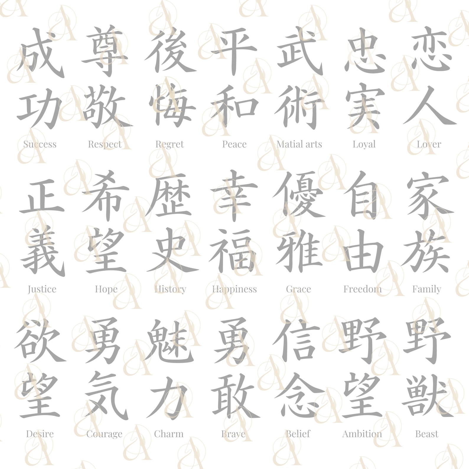 Japanese Word SVG Bundle, Ninja Kanji Symbols PNG, King Kanji ...