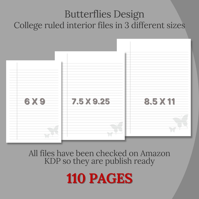 9 Amazon KDP Interiors Bundle Templates for Journal & Notebook, 3 ...
