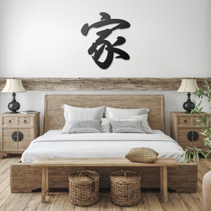 Metal Japanese Art, Kanji Home Sign, Symbol of House, Kanji Wire Art ...