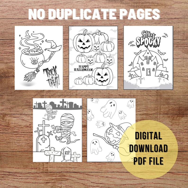 100 Halloween Coloring Pages for Kids : Coloring Book for Toddlers ...