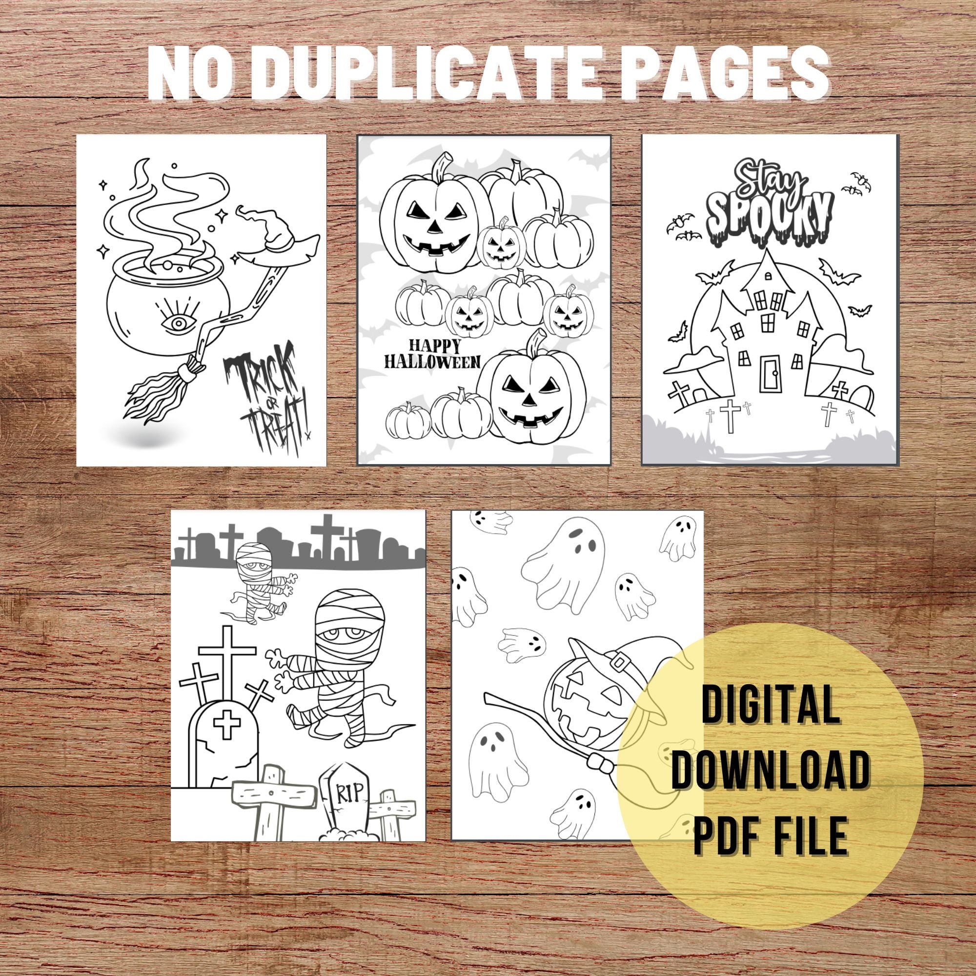 100 Halloween Coloring Pages for Kids : Coloring Book for Toddlers ...