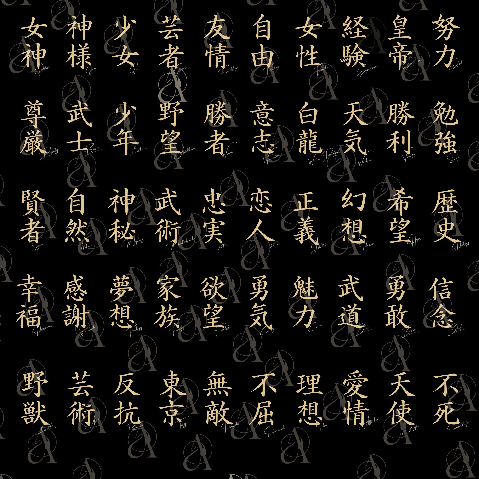 Japanese Word SVG Bundle Tokyo Kanji Symbols PNG Kamikaze - Etsy