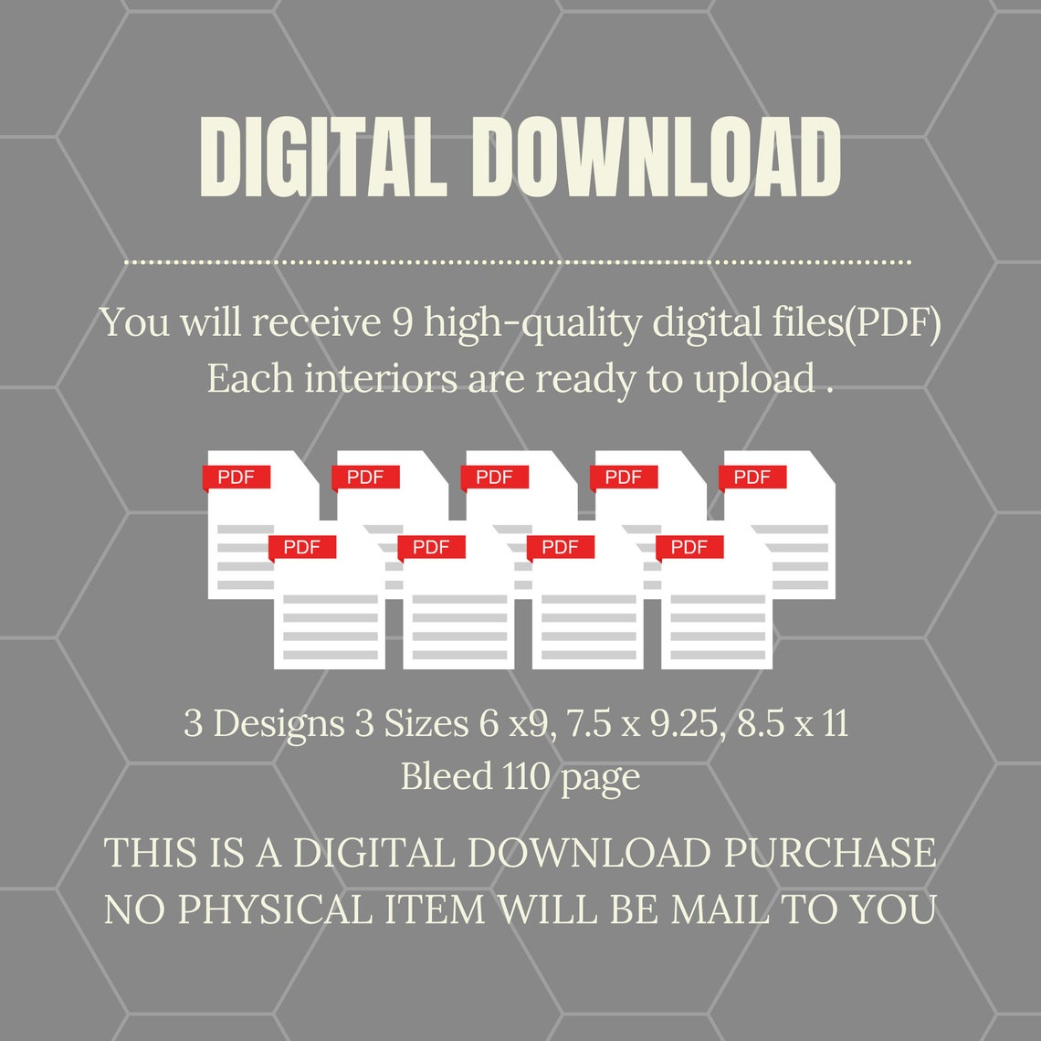 9 Amazon KDP Interiors Bundle Templates for Journal & Notebook, 3 ...