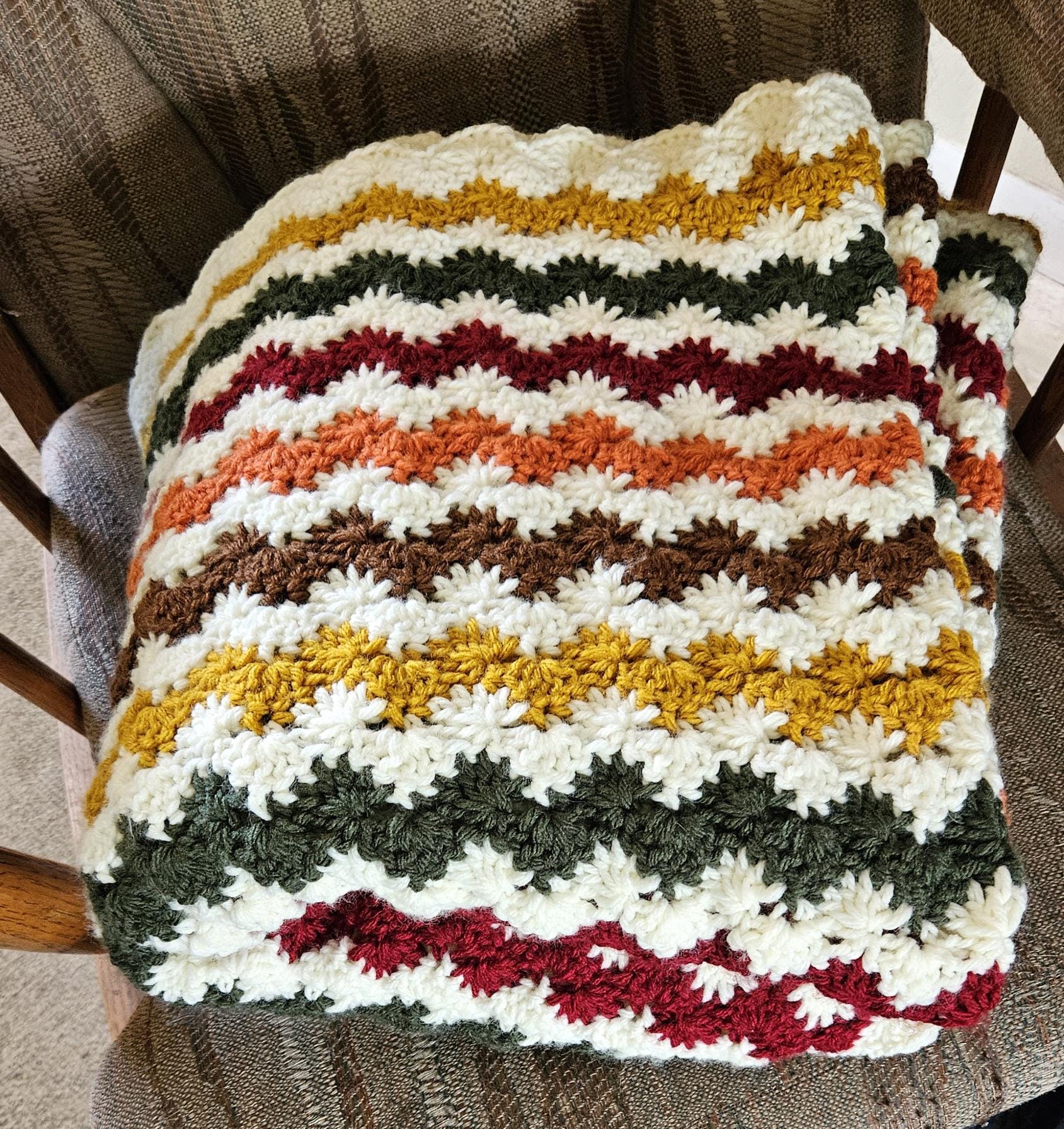 Afghan in Fall Colors - Etsy