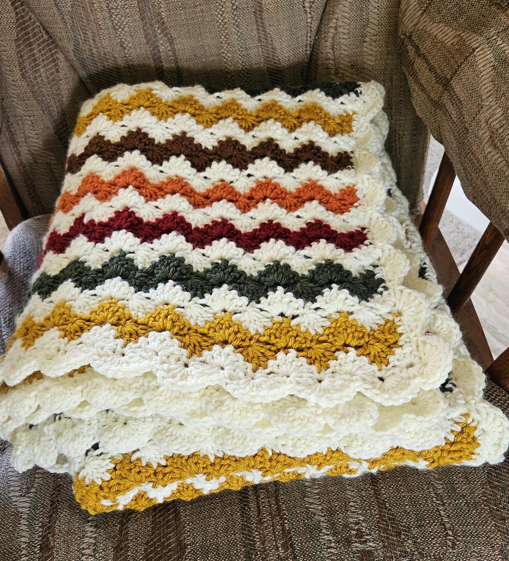 Afghan in Fall Colors - Etsy