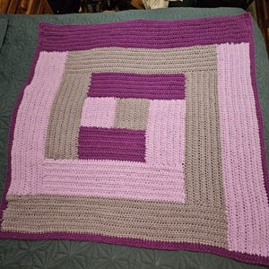 Log Cabin Style Baby Blanket - Etsy