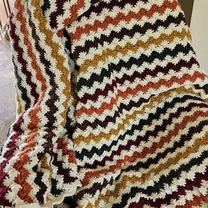 Afghan in Fall Colors - Etsy