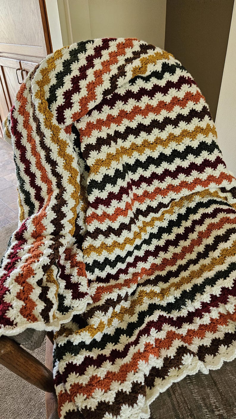 Afghan in Fall Colors - Etsy