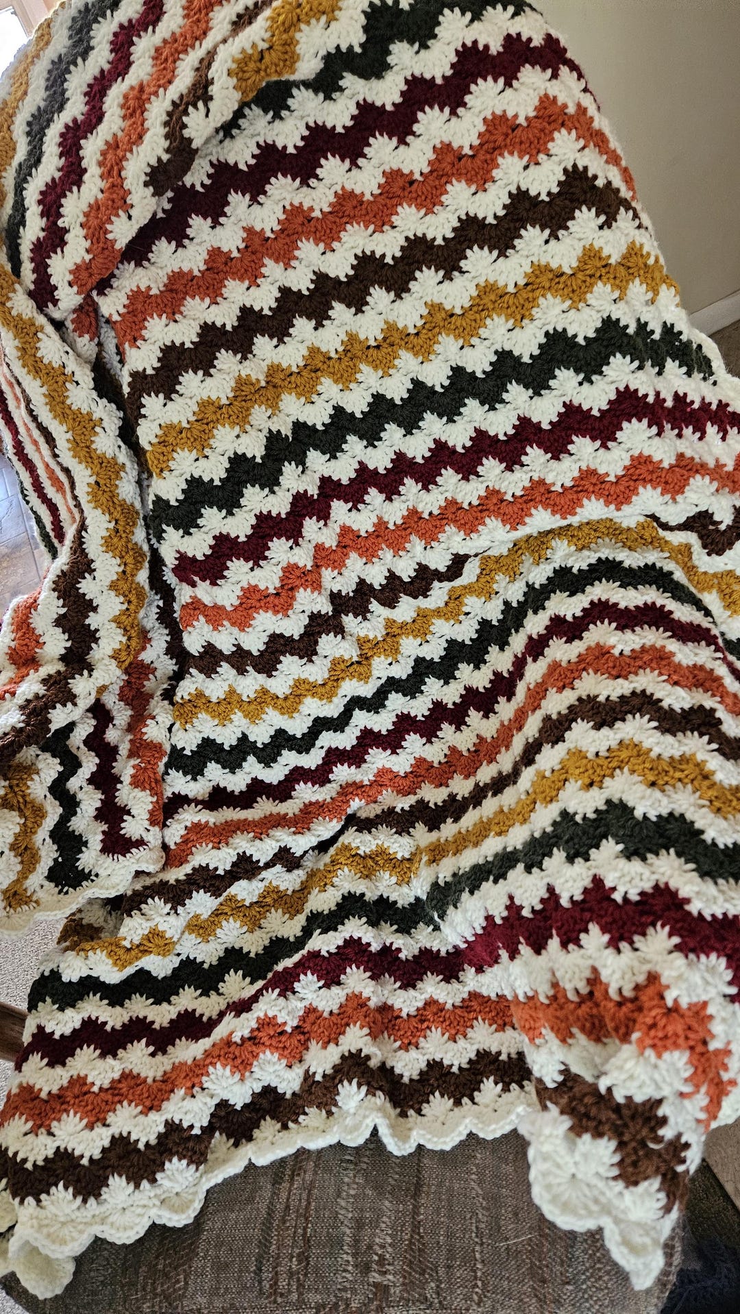 Afghan in Fall Colors - Etsy