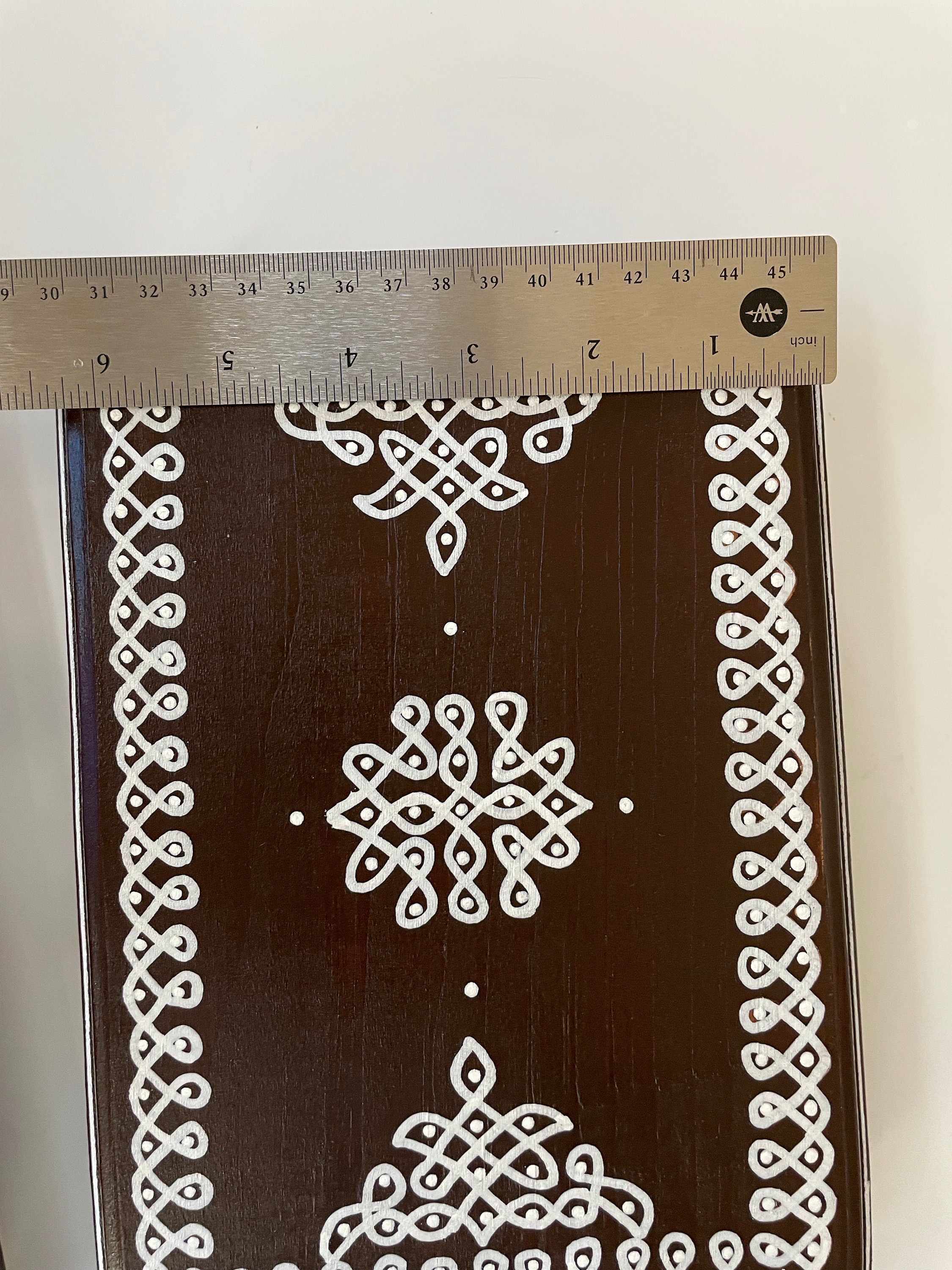 Beautiful 9X5 Inches Wooden Manai/ Peeta /padi/ Painted With Lovely ...