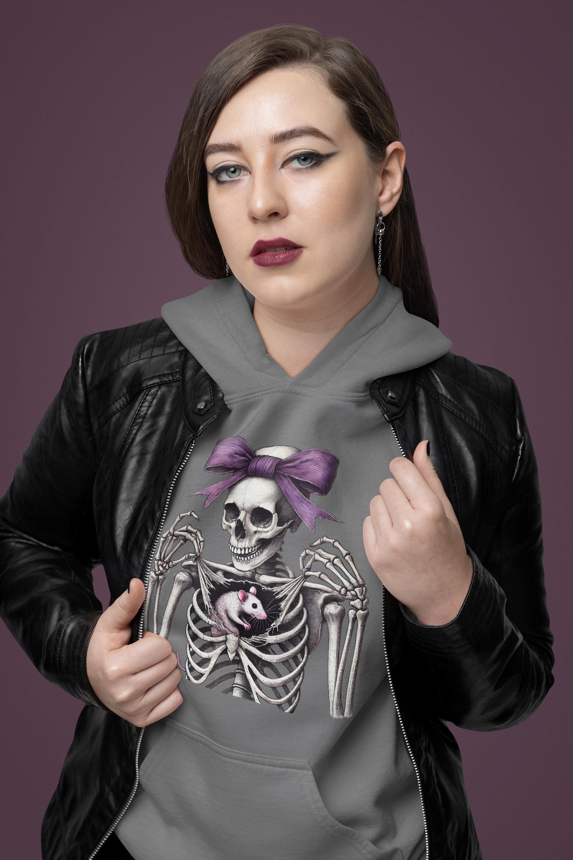 Vintage Gothic Dark Art Shirt, Skeleton Graphic Tee, Creepy Apparel ...